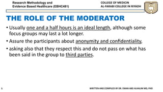 L14 rm how to conduct focus groups | PPT