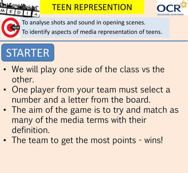 Representation of teenagers | PPTX