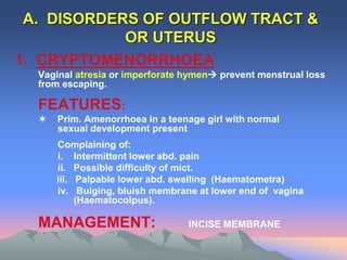 Amenorrhoea Causes and management .ppt