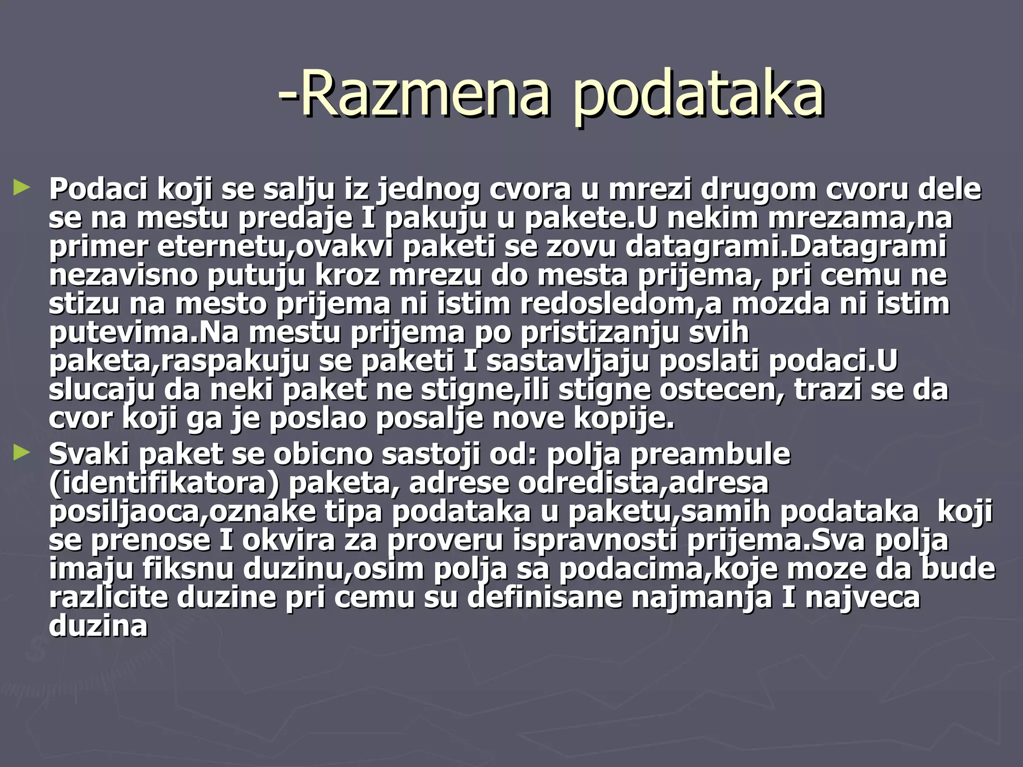 L154 - Računarstvo i informatika - Računarske mreže - Aleksandra ...