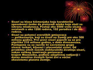 L158 - Biologija - Sisari - Selena Dačić - Danijela Veljković | PPT