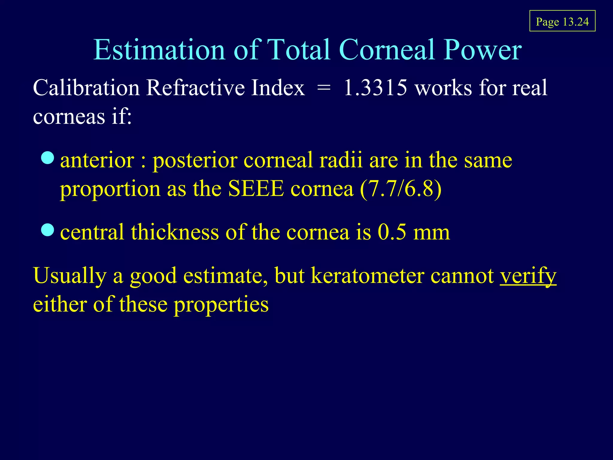 L15 chapter 13 keratometry and keratoscopy 2 2007 2008 | PPT