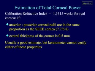 L15 chapter 13 keratometry and keratoscopy 2 2007 2008 | PPT