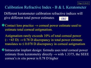 L15 chapter 13 keratometry and keratoscopy 2 2007 2008 | PPT