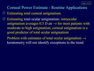 L15 chapter 13 keratometry and keratoscopy 2 2007 2008 | PPT