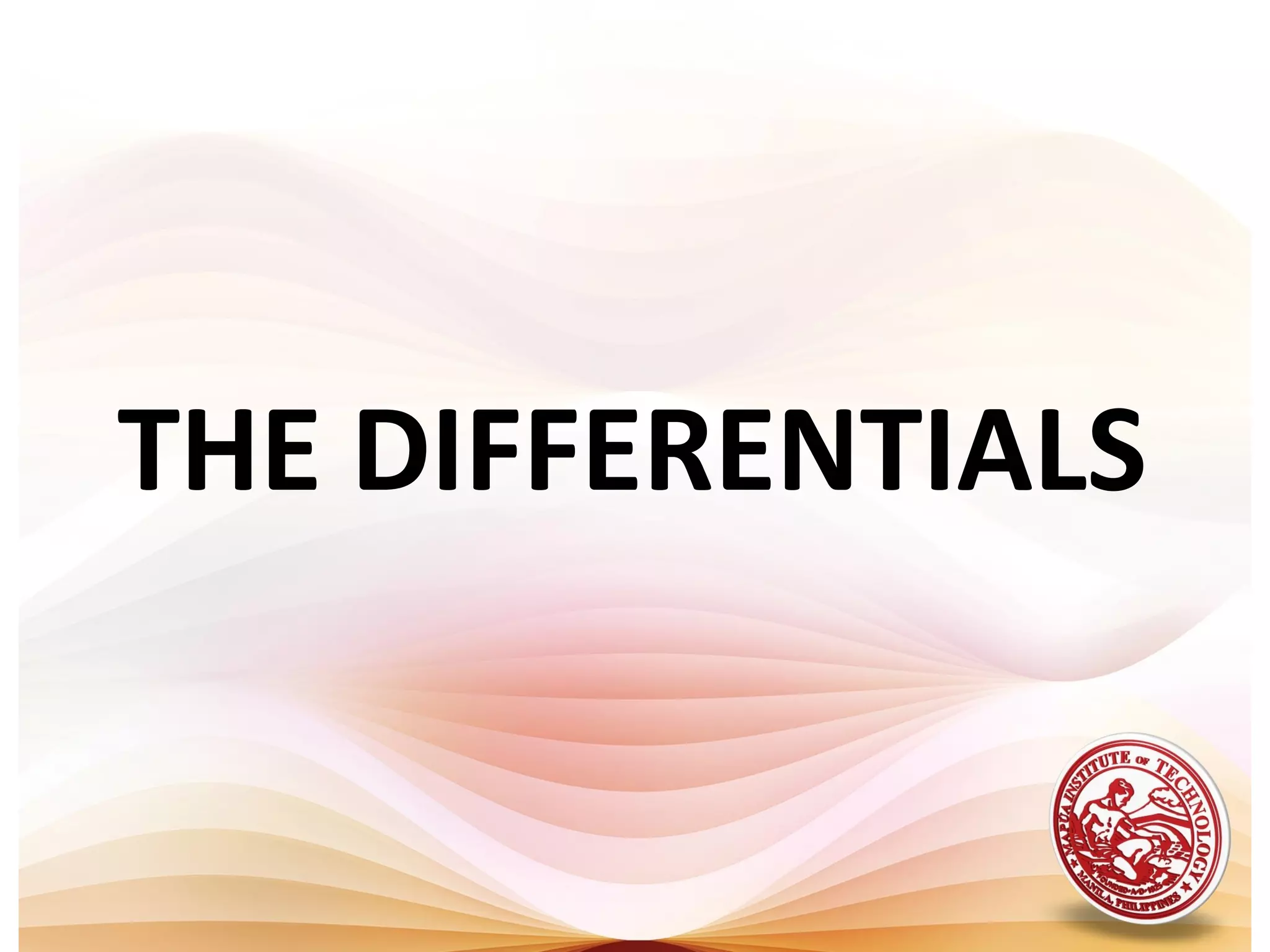 L15 the differentials & parametric equations | PPT