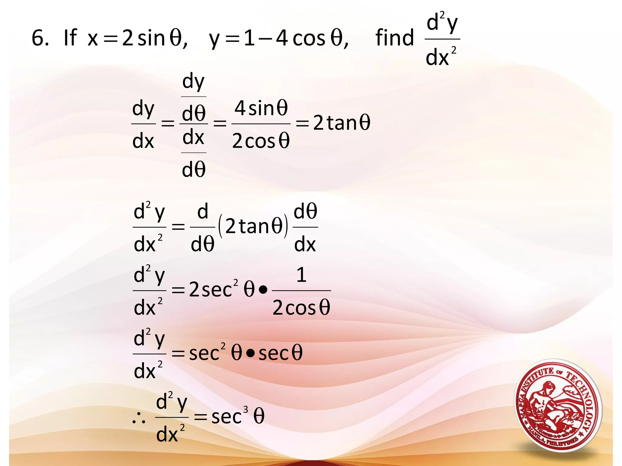 L15 the differentials & parametric equations | PPT
