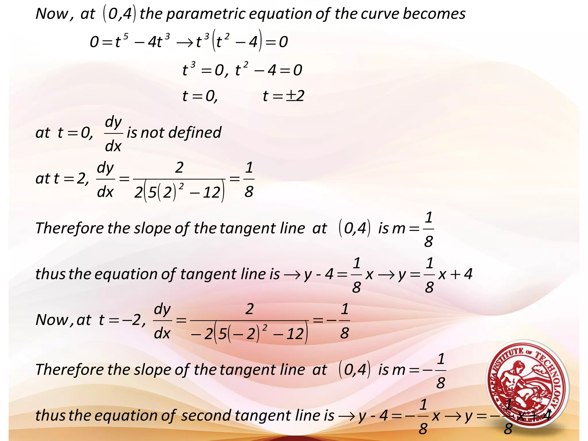L15 the differentials & parametric equations | PPT