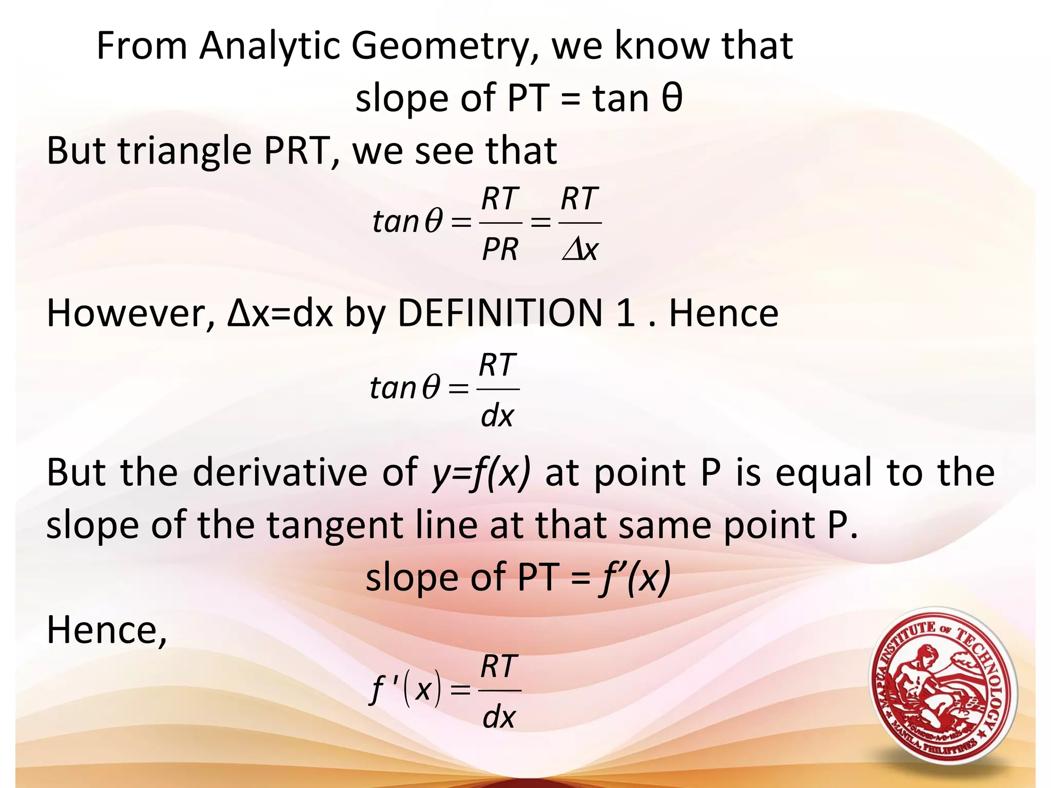 L15 the differentials & parametric equations | PPT