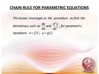 L15 the differentials & parametric equations | PPT
