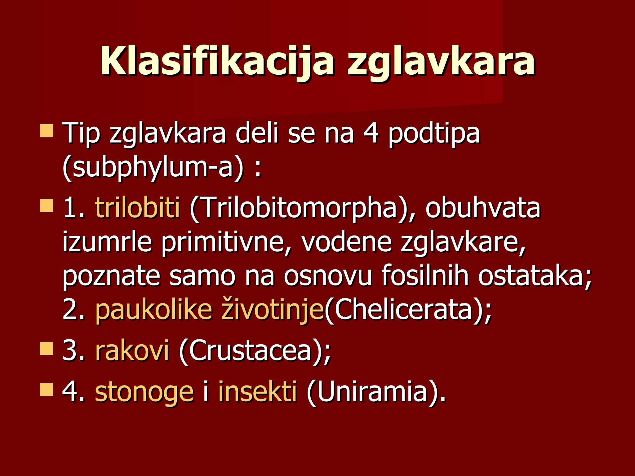 L168 - Biologija - Zglavkari - Aleksandra Živadinović - Danijela ...