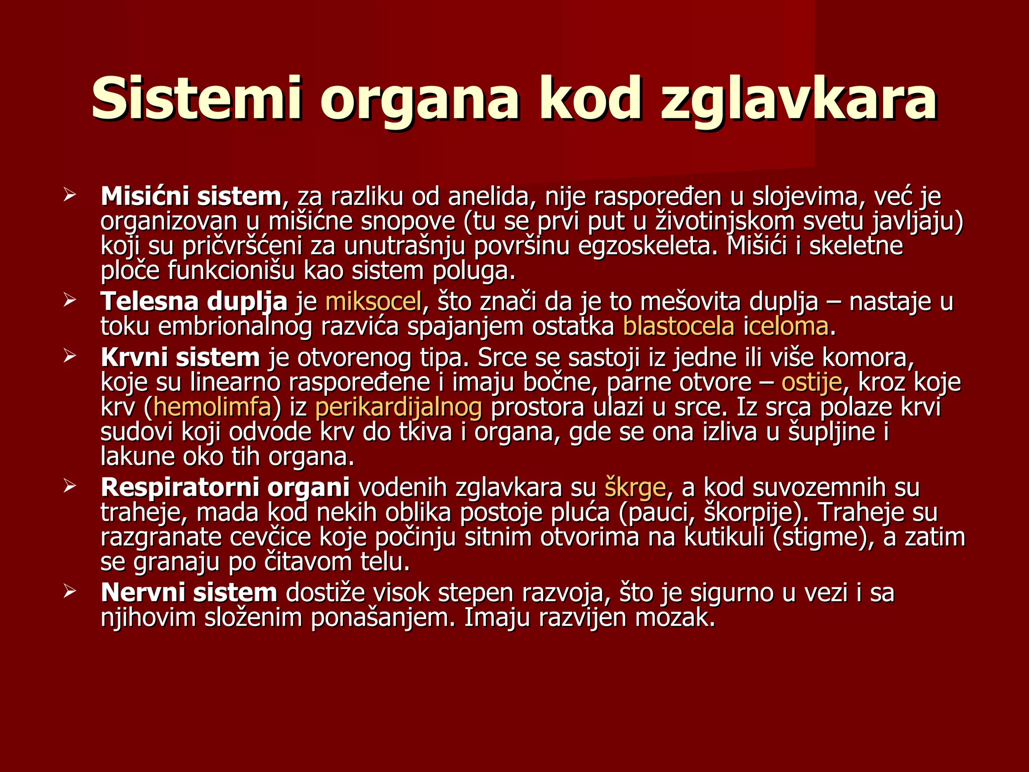 L168 - Biologija - Zglavkari - Aleksandra Živadinović - Danijela ...