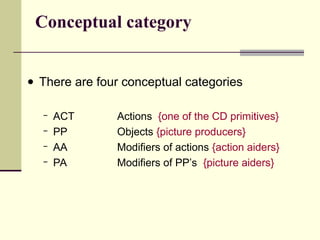 dependency on concepts of conceptual dependency | PPT