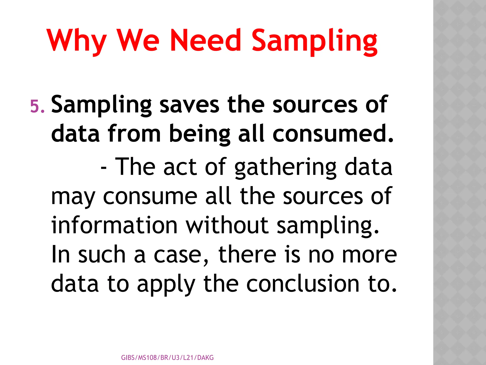 Sampling, technique, procedure -- a detail idea | PPT