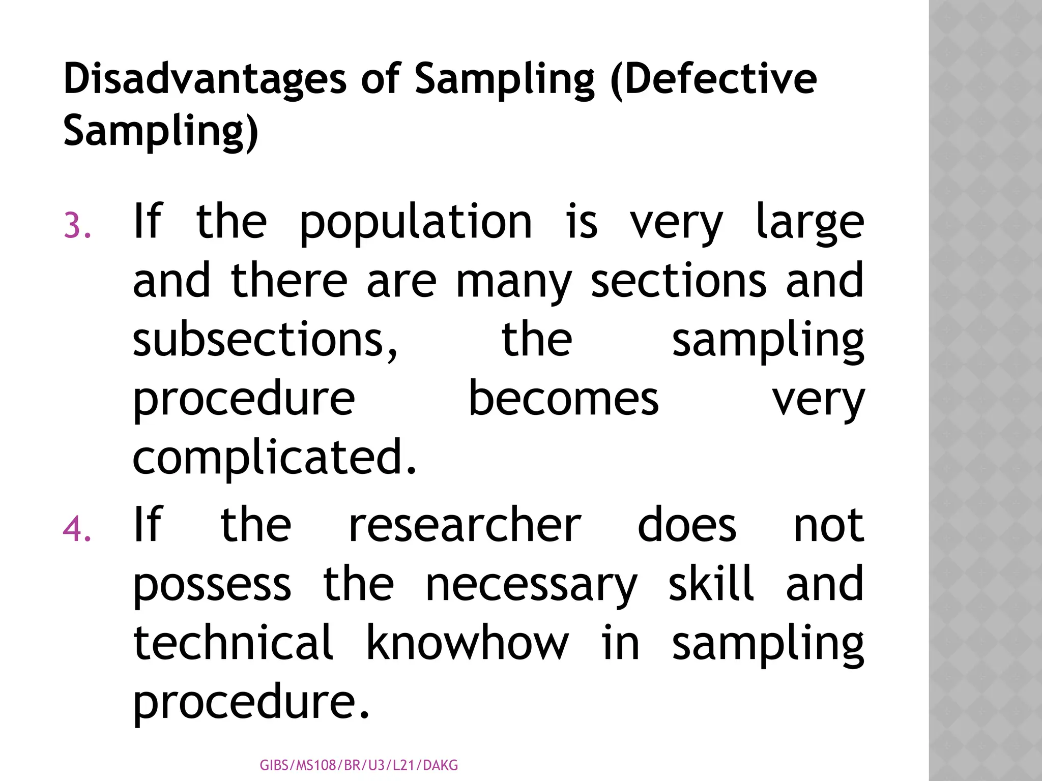 Sampling, technique, procedure -- a detail idea | PPT
