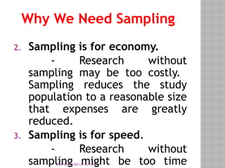 Sampling, technique, procedure -- a detail idea | PPT