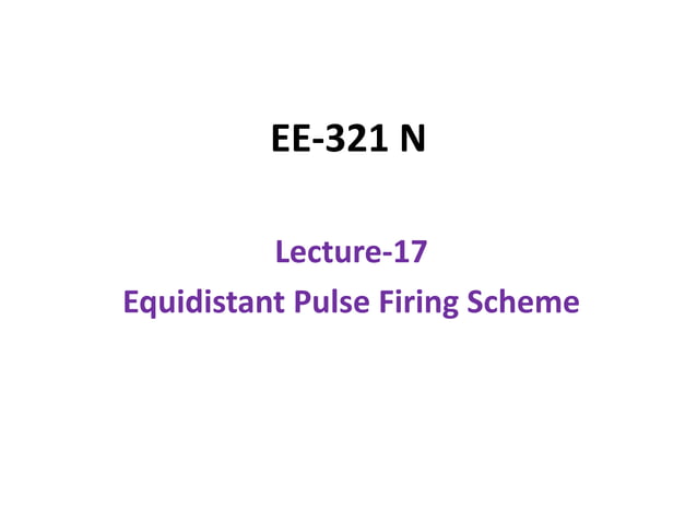 L17 equidistant pulse firing scheme | PDF