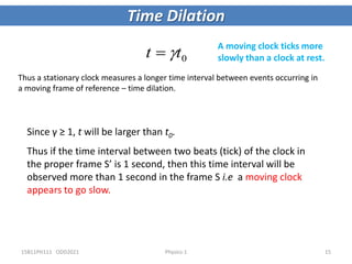 L17,18_Lorentz transformation,Length contraction & Time dilation.pdf