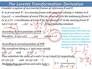 L17,18_Lorentz transformation,Length contraction & Time dilation.pdf