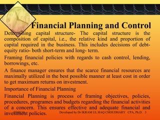 L 17 financial planning and control | PPT