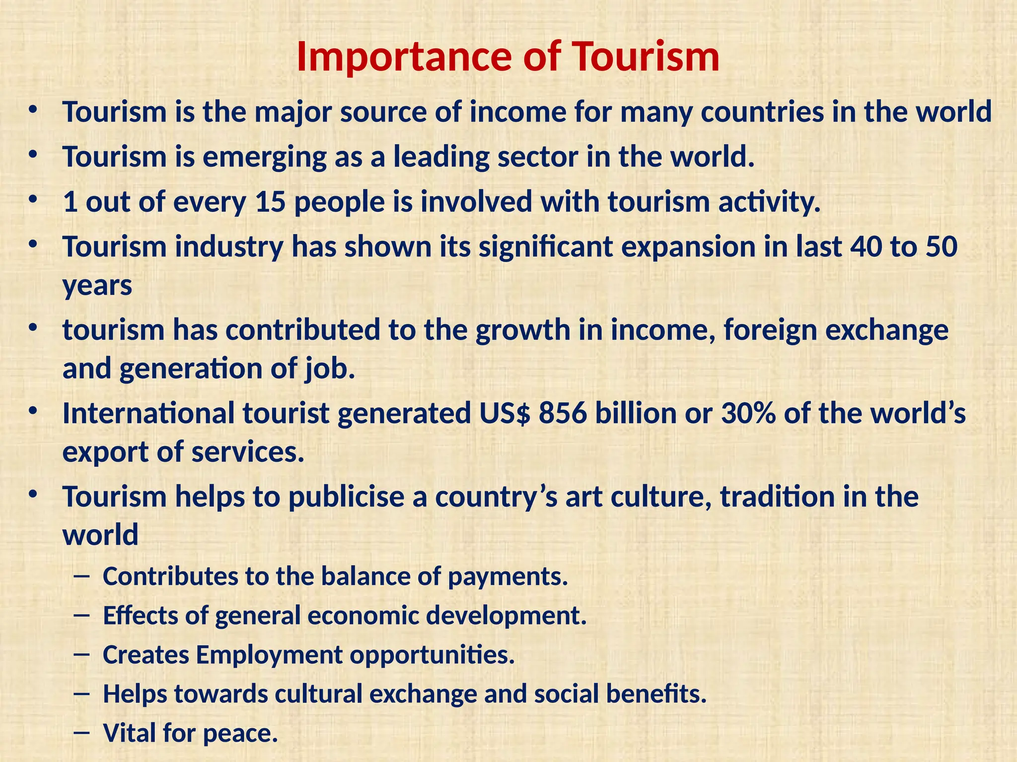 Tourism, meaning and types and potential for tourism development in ...