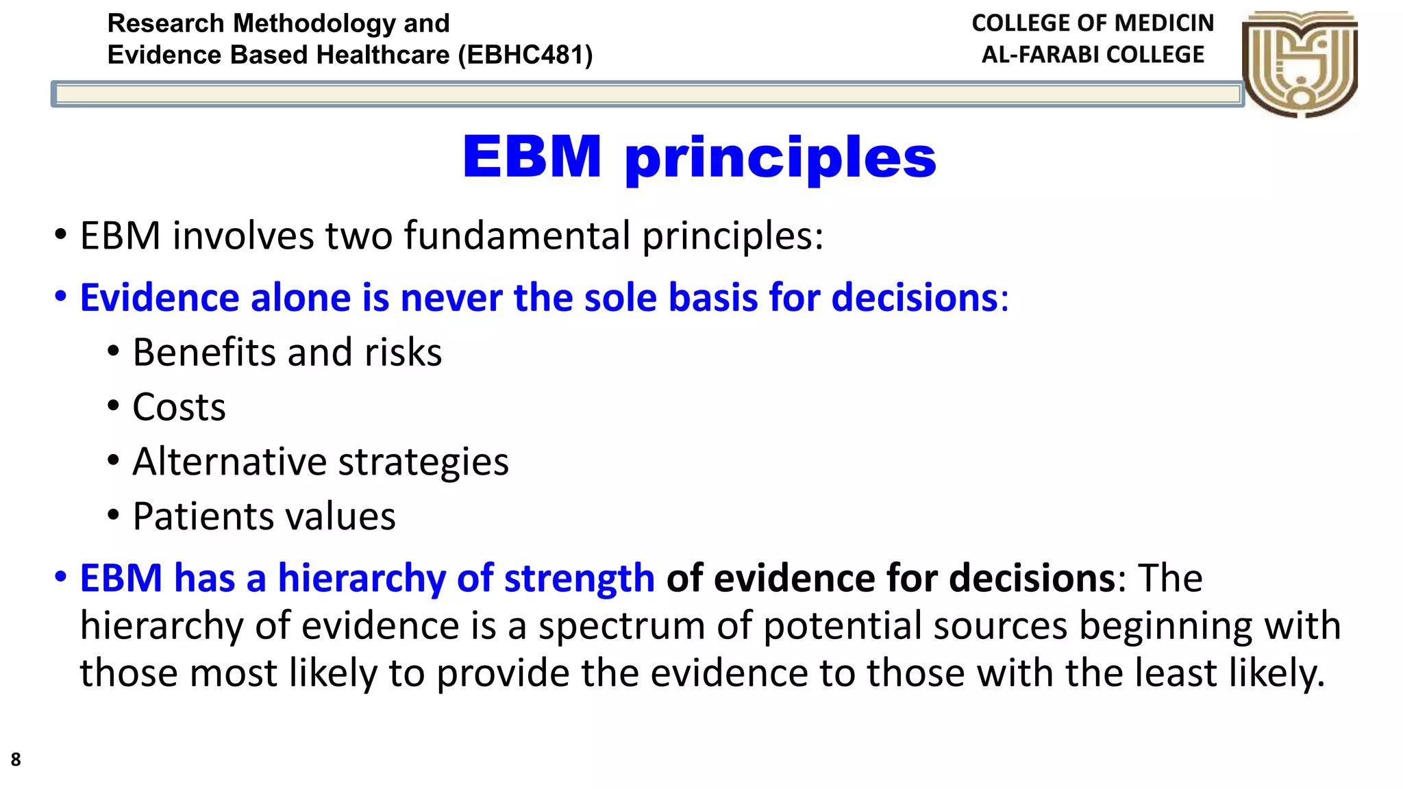 L17 rm (principles of evidence-based medicine)-samer | PPT