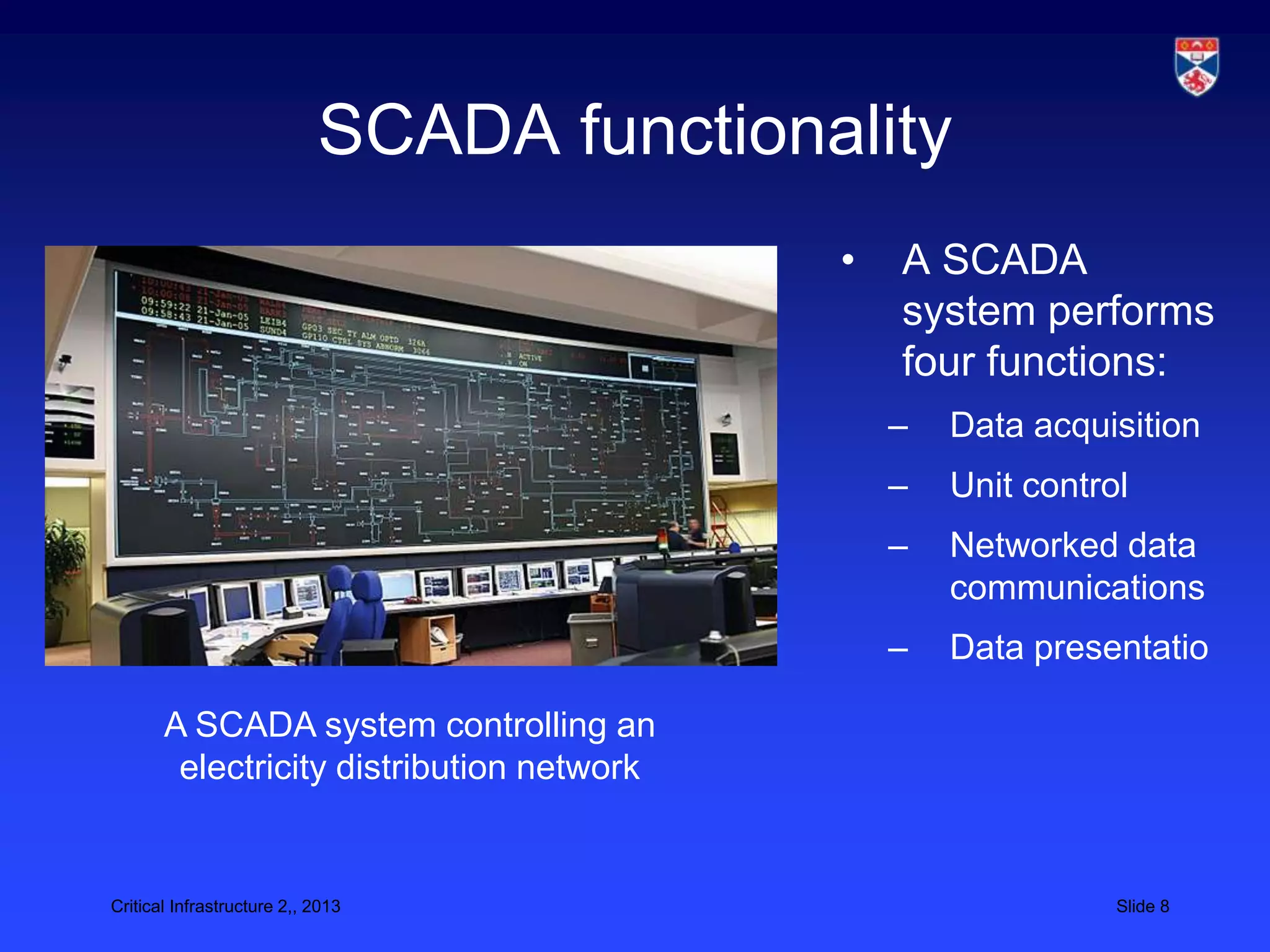 CS 5032 L18 Critical infrastructure 2: SCADA systems | PPT