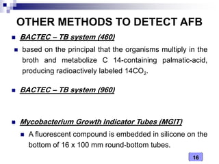 Medical Microbiology Laboratory (Mycobacterium spp.) | PDF