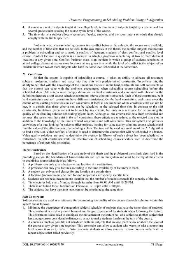 Heuristic Programming In Scheduling Problem Using A Algorithm Pdf 9484