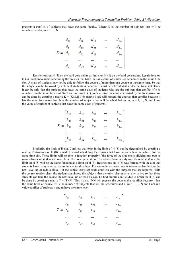 Heuristic Programming In Scheduling Problem Using A Algorithm Pdf
