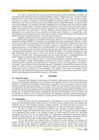 Relational Assessment between Teacher's Implicit Theories, Rating Judgments and Implied ...