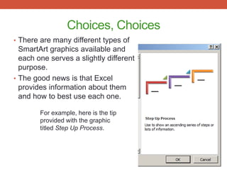 Using Smart Art in Excel 2010 | PPT