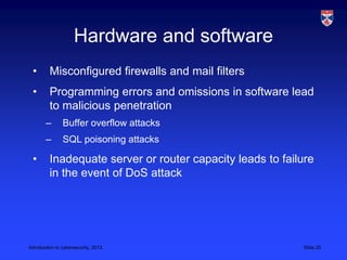 CS5032 L19 cybersecurity 1 | PPT