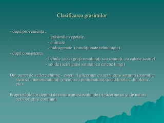 Grasimi alimentare | PPT