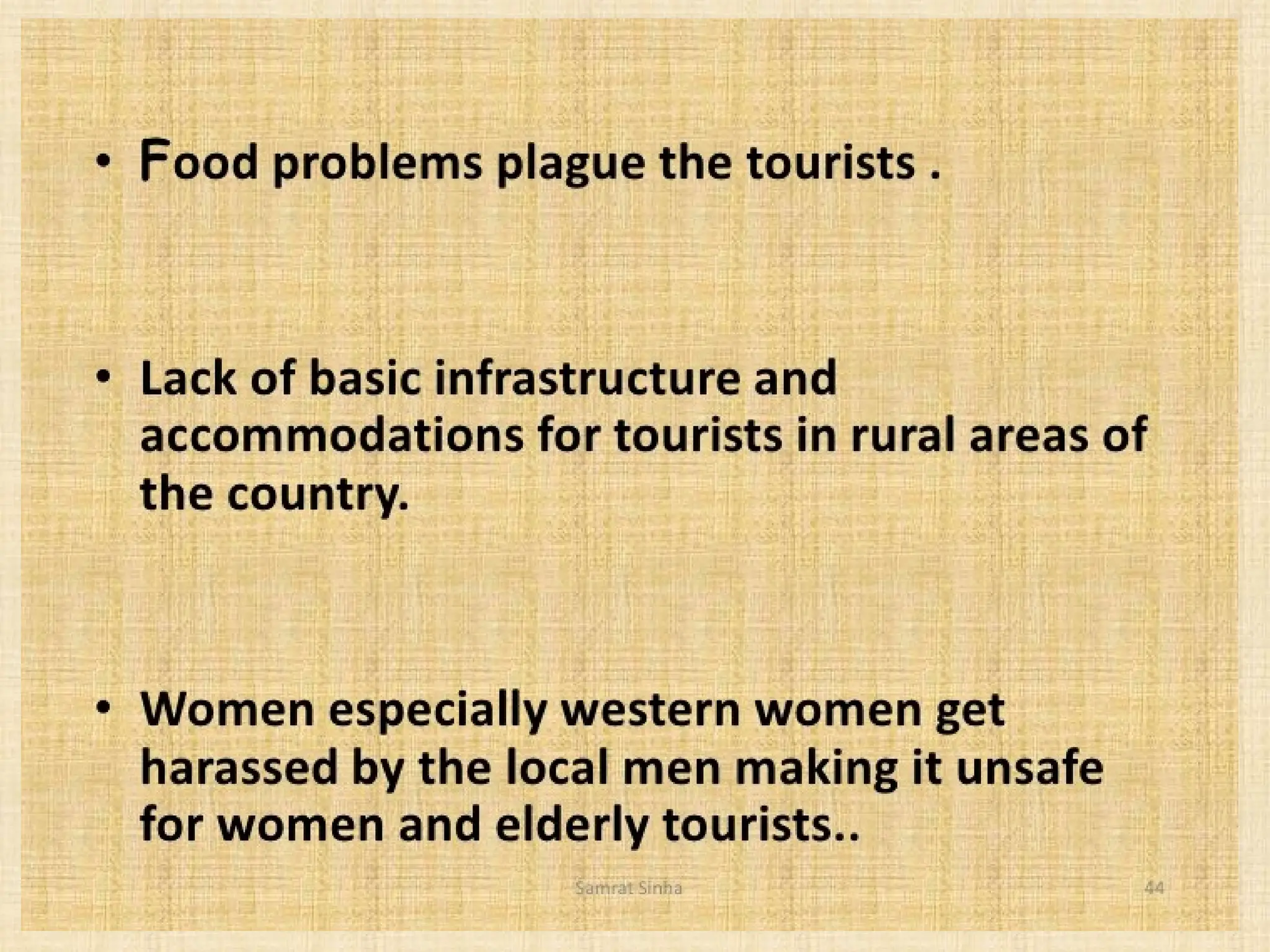 India's tourism sector challenges and problems | PPTX