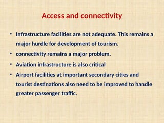 India's tourism sector challenges and problems | PPTX