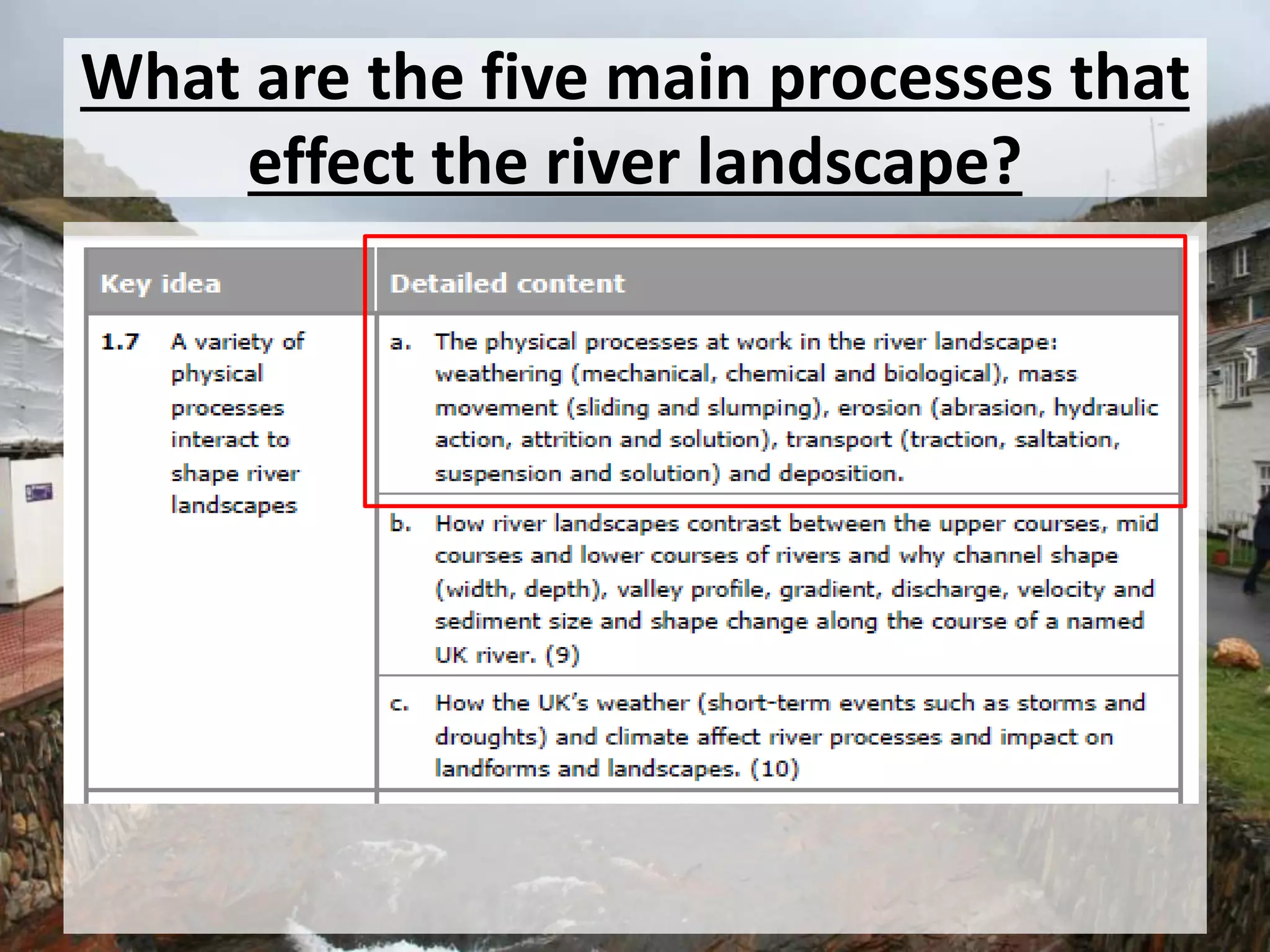 L1 ap drainage basin and river processes | PPT