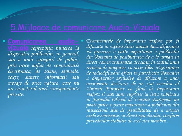 Mijloace de comunicare | PPT