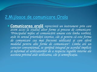 Mijloace de comunicare | PPT