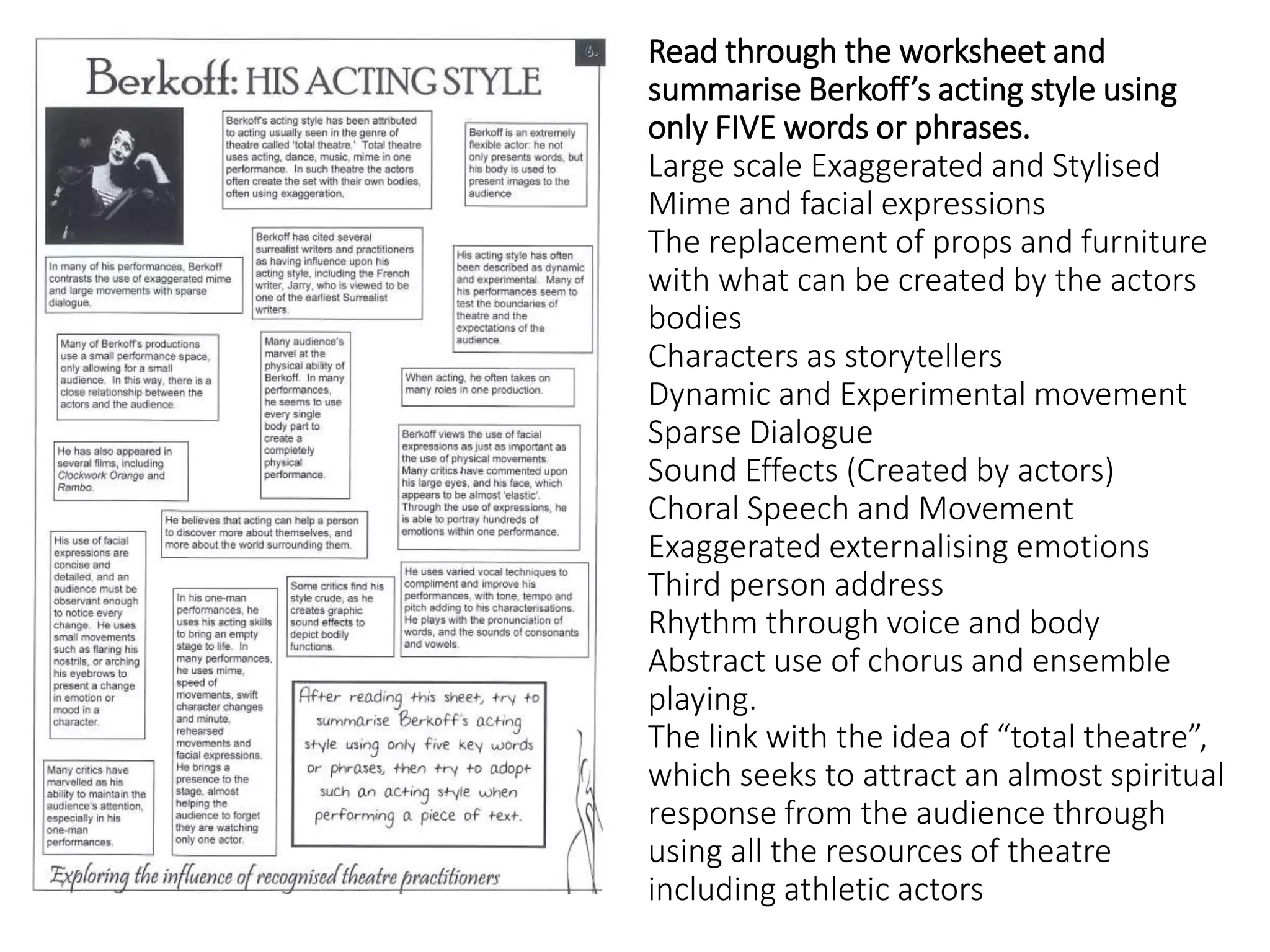 L1 Berkoff skills | PPTX