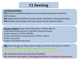 L1 Berkoff skills | PPTX