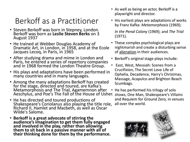 L1 Berkoff skills | PPTX