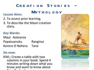 L1 Creation Stories - Mythology | PPT
