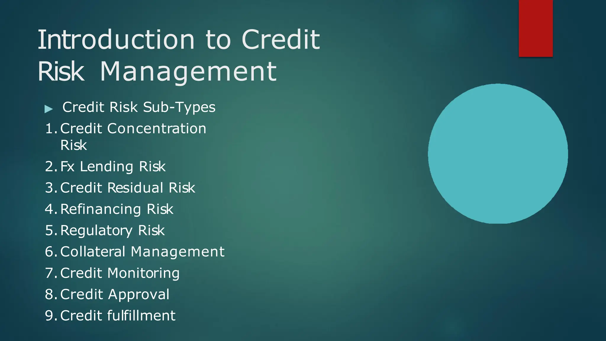 Credit Risk Management lecture notes presentation | PPTX