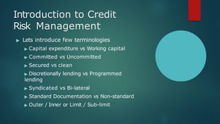 Credit Risk Management lecture notes presentation | PPTX