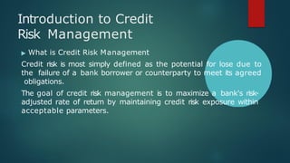 Credit Risk Management lecture notes presentation | PPTX