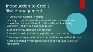 Credit Risk Management lecture notes presentation | PPTX