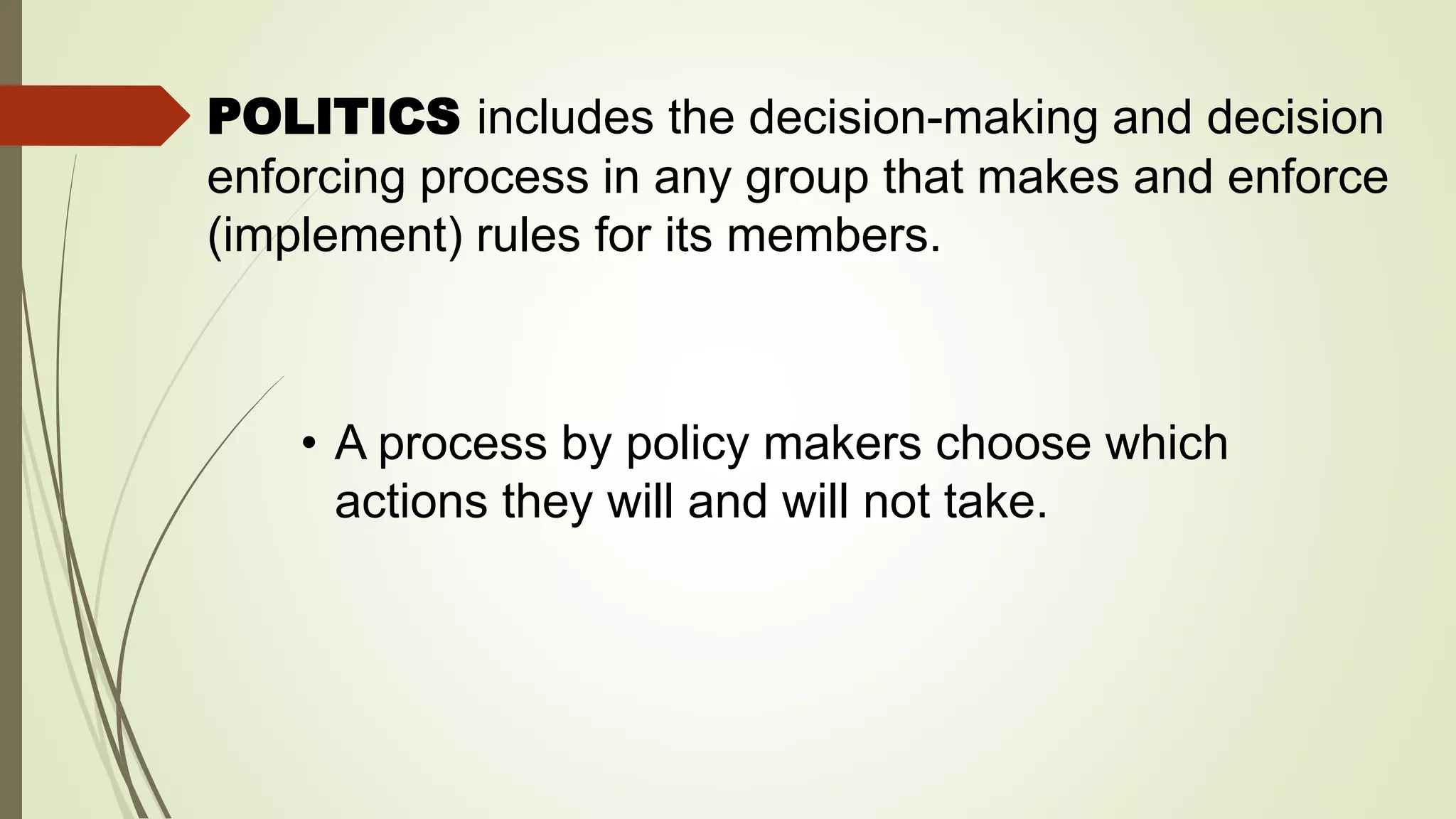 L1 define politics | PPTX