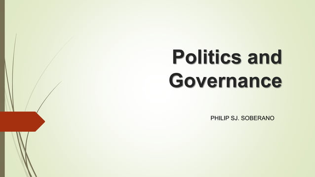 L1 define politics | PPT