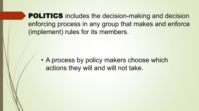 L1 define politics | PPT